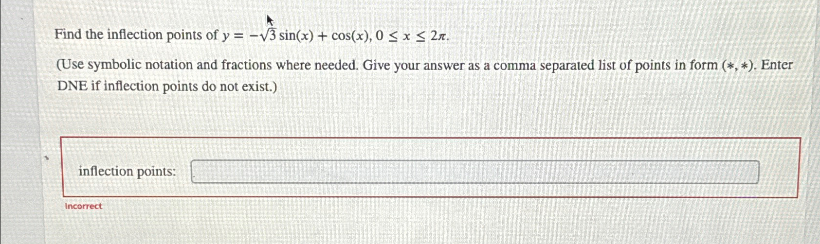 Solved Find the inflection points of | Chegg.com