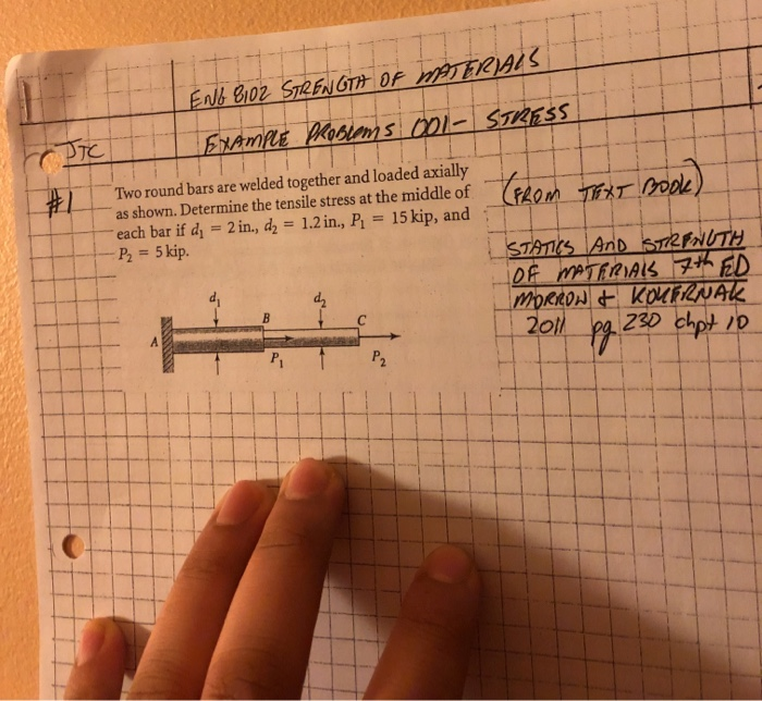 Solved ENG 8102 STRENGTH OF MATERIALS EXAMPLE Pobiems 001- | Chegg.com