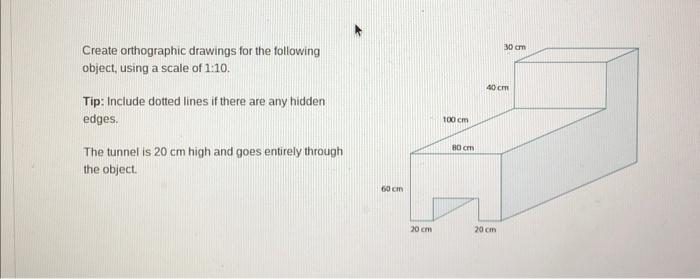 Solved Create orthographic drawings for the following | Chegg.com