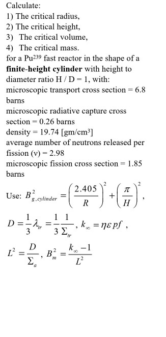 Solved Calculate: 1) The critical radius, 2) The critical | Chegg.com