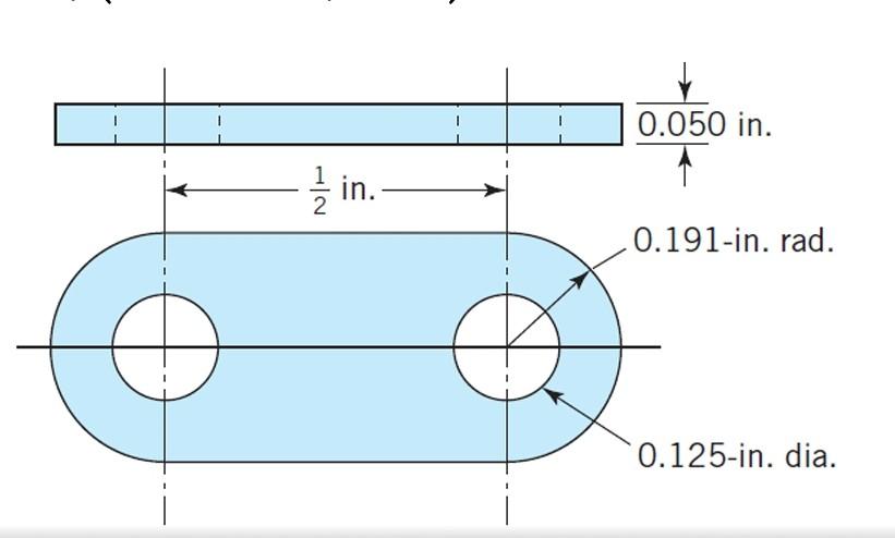 Solved Figure below shows a pitch roller chain plate, as | Chegg.com