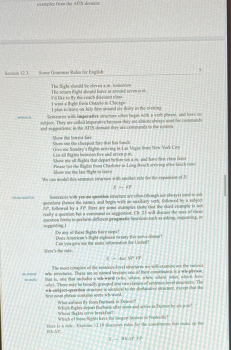 Solved Problem 3: Context Free Parses Using the grammar | Chegg.com