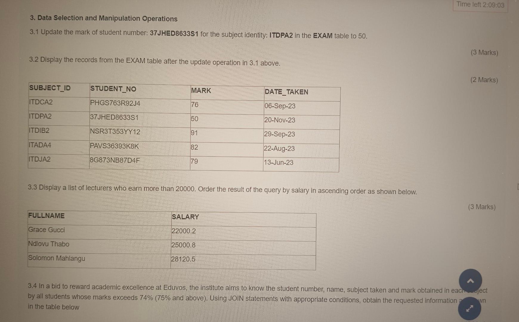 Solved 3. Data Selection and Manipulation Operations 3.1 | Chegg.com