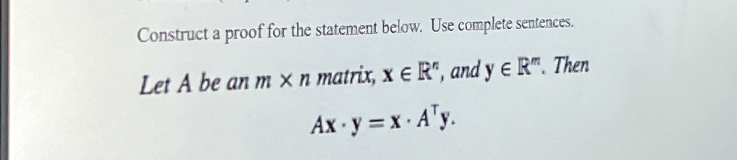 Solved Construct a proof for the statement below. Use | Chegg.com
