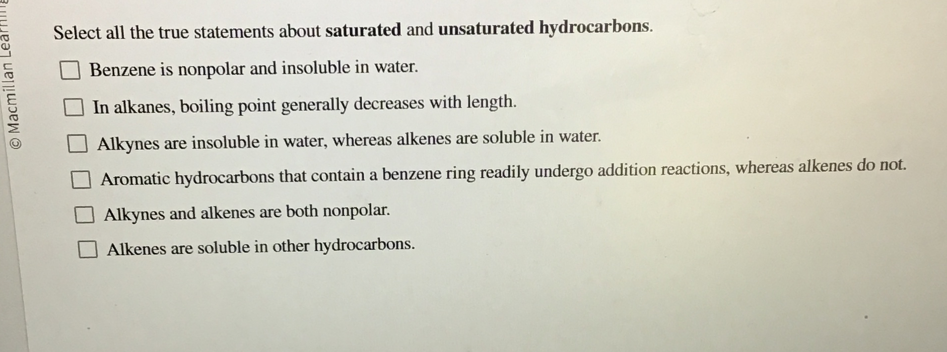 High Quality SOLUTION Select all the true statements about saturated ...