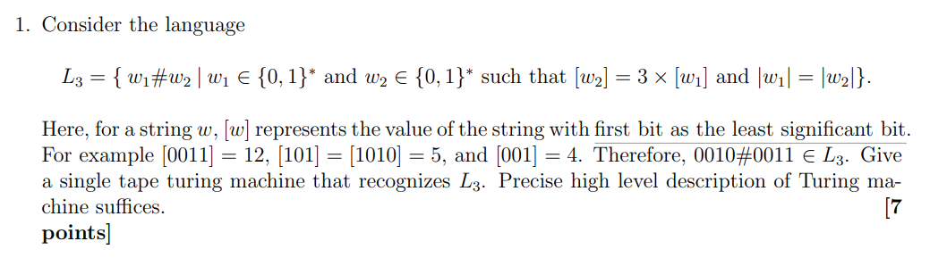 Solved Consider the languageL3={w1#w2|w1in{0,1}* ﻿and | Chegg.com