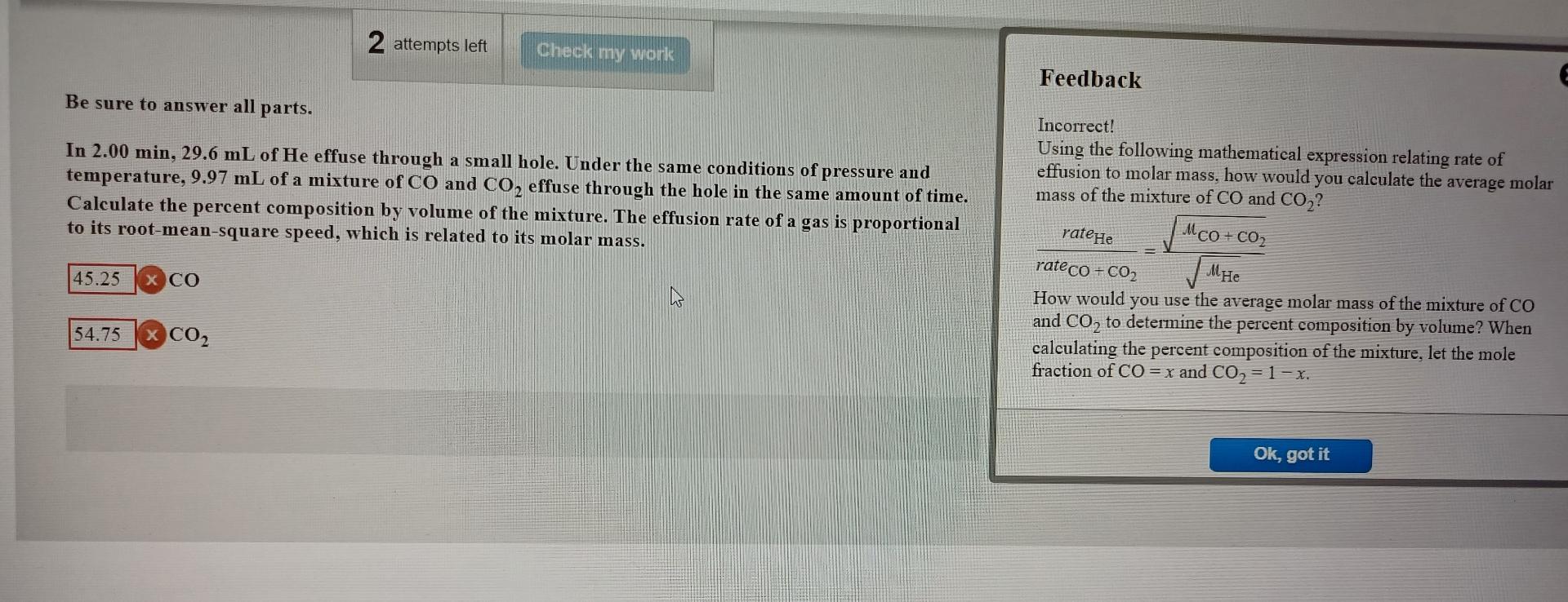 Solved 2 ﻿attempts leftCheck my workFeedbackBe sure to | Chegg.com