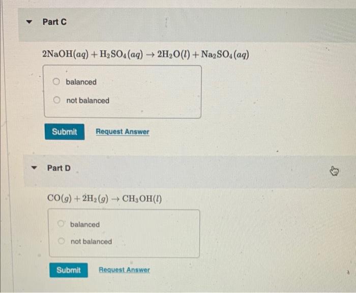 Solved v Part A S(8) + O2(g) → SO3(9) O balanced not | Chegg.com