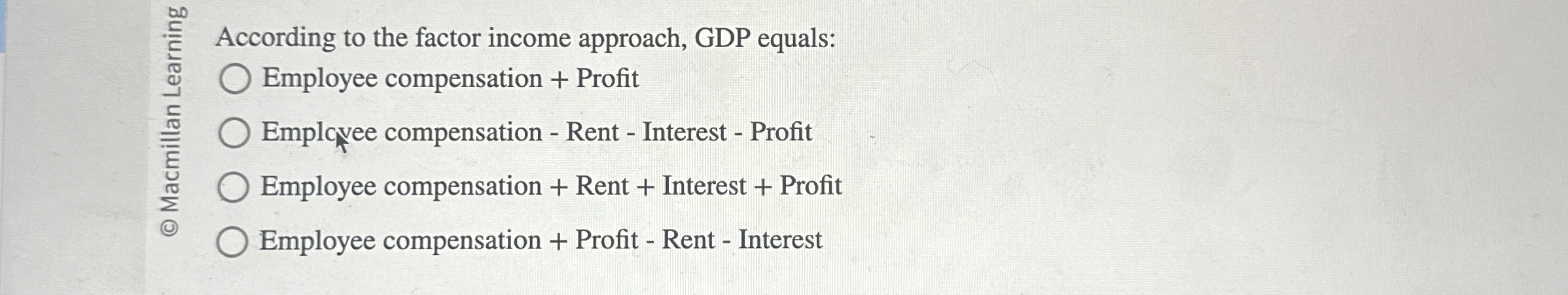 Solved According to the factor income approach, GDP | Chegg.com