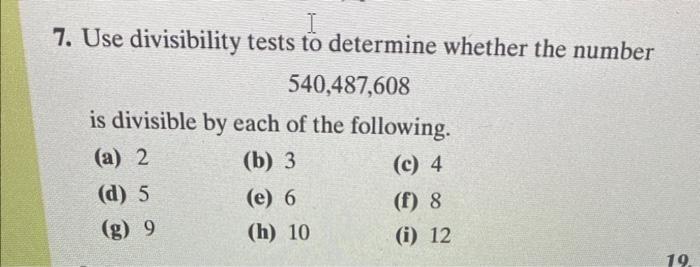 Solved Use divisibility tests to determine whether the | Chegg.com