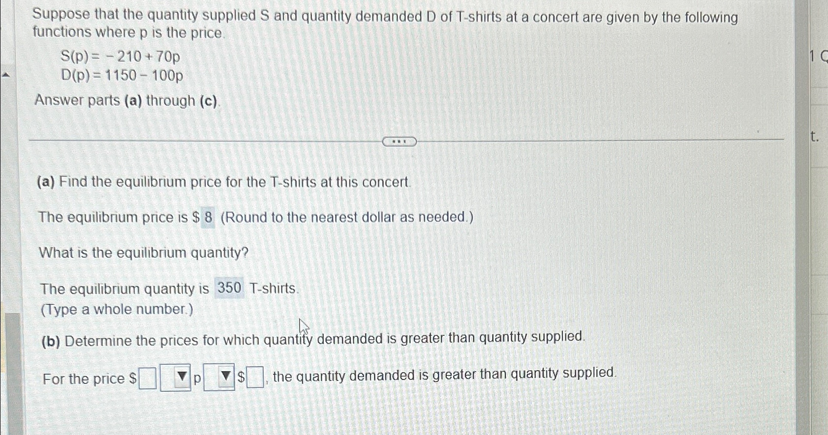 Solved Suppose that the quantity supplied S and quantity | Chegg.com