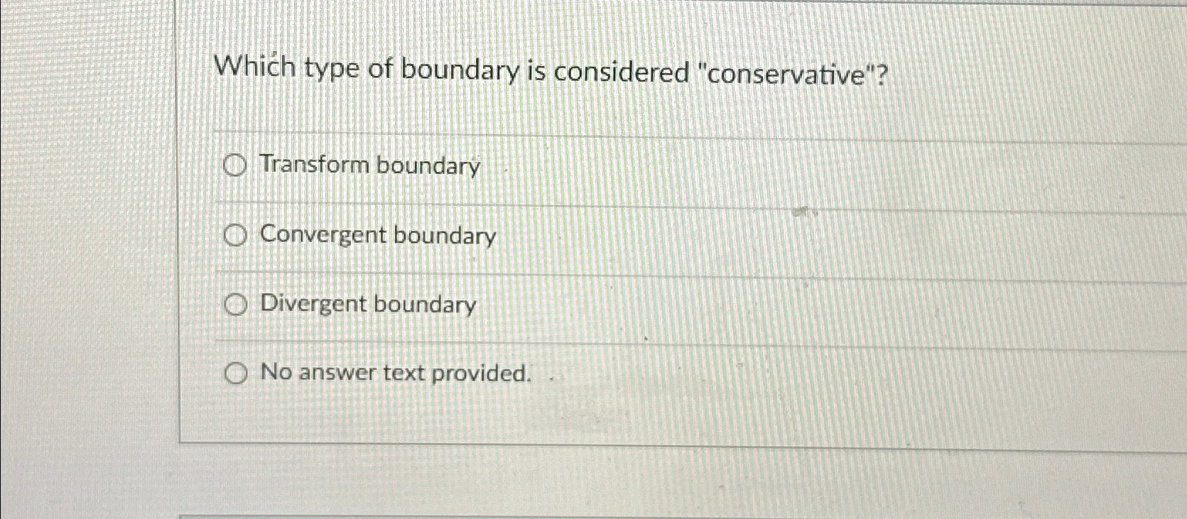 Solved Which type of boundary is considered | Chegg.com