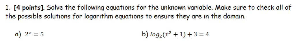 Solved Solve the following equations for the unknown | Chegg.com