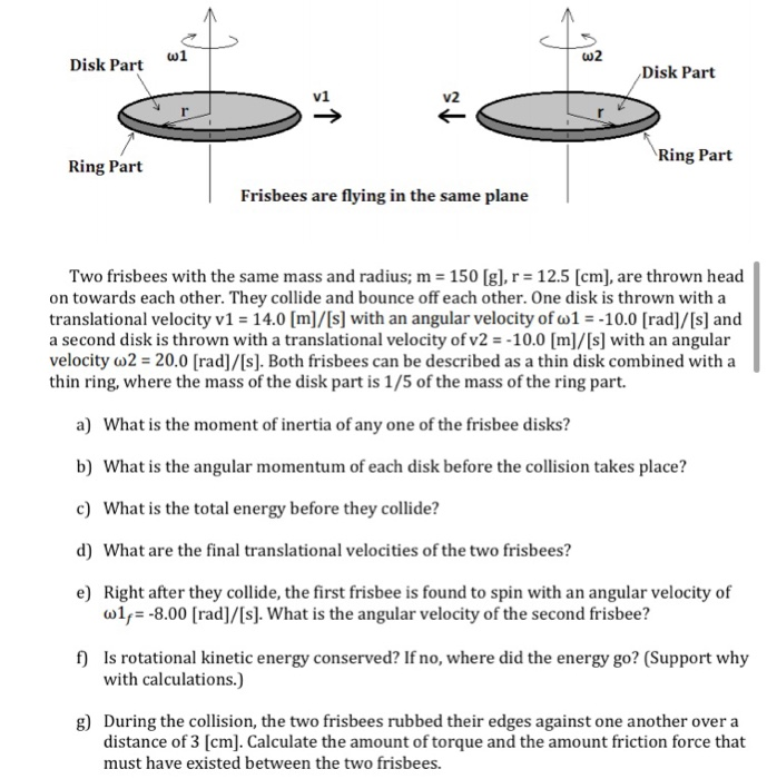 Solved Disk Part w1 Disk Part Ring Part Ring Part Frisbees | Chegg.com