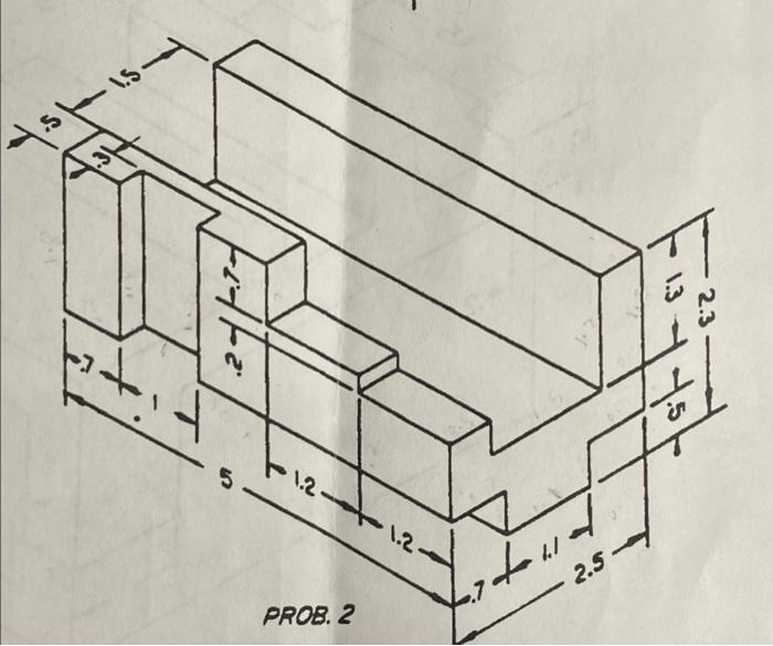 Solved WORKSHEET 2 Draw front, top, and right side views of | Chegg.com