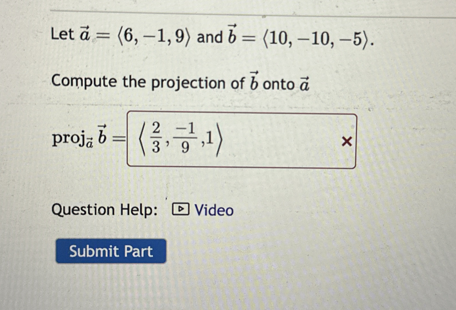 Solved Let vec(a)=(:6,-1,9:) ﻿and | Chegg.com