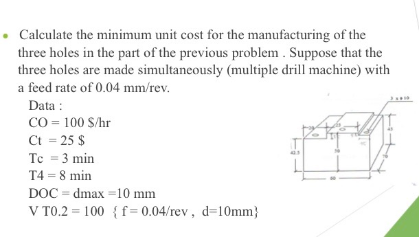 Solved 10 • Calculate the minimum unit cost for the | Chegg.com