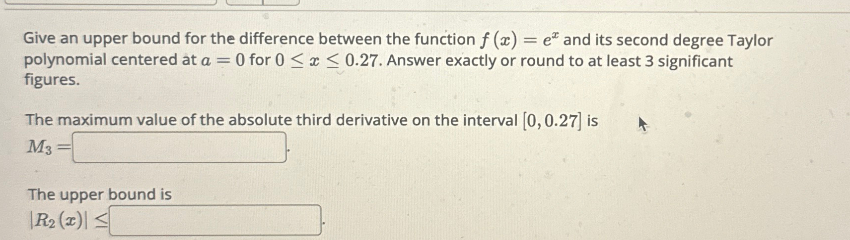 Solved Give an upper bound for the difference between the | Chegg.com