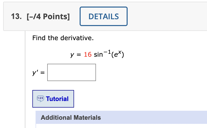 Solved [-/4 ﻿Points]Find the | Chegg.com