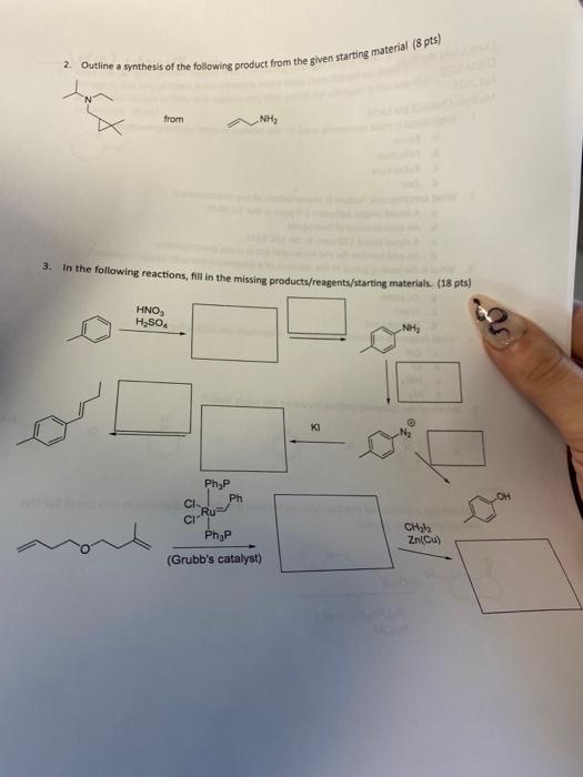 Solved 2. Outline a synthesis of the following product from | Chegg.com