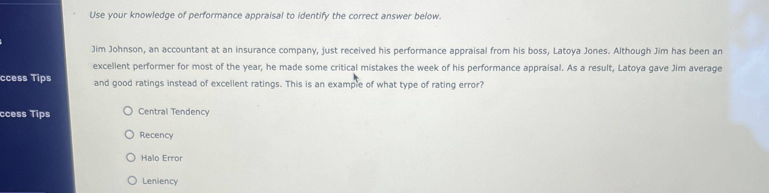Solved Use your knowledge of performance appraisal to | Chegg.com