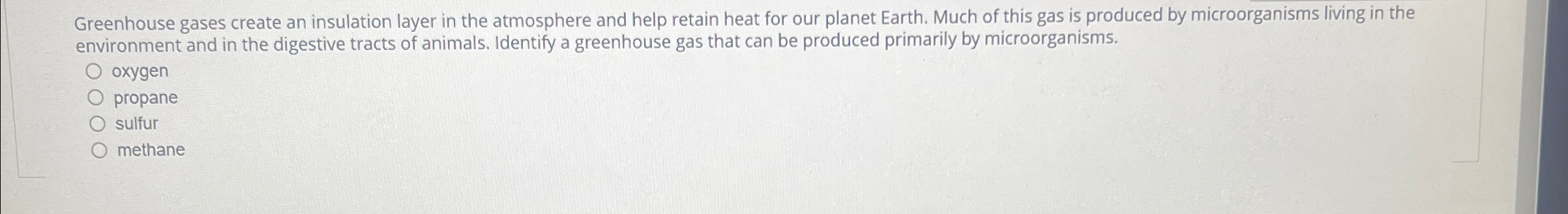 Solved Greenhouse gases create an insulation layer in the | Chegg.com