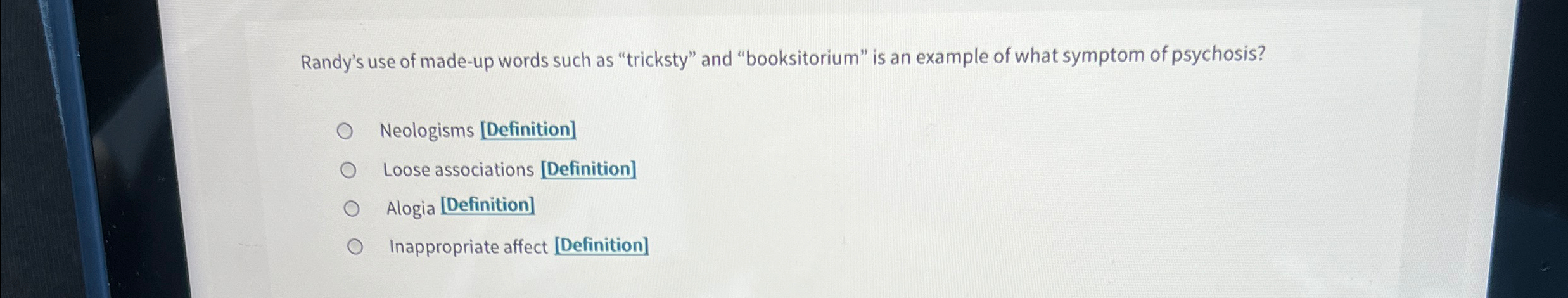 Solved Randy's use of made-up words such as "tricksty" and | Chegg.com