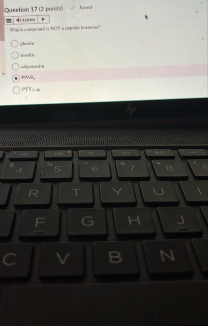 Solved Question 17 (2 ﻿points) ﻿SavedWhich compound is NOT | Chegg.com