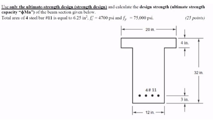 Solved Use only the ultimate-strength design (strength | Chegg.com