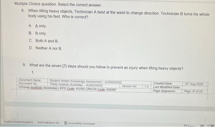 Solved Multiple Choice question. Select the correct answer. | Chegg.com