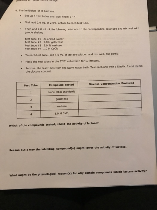 B. Practical Applications of Enzymes 1. Prepare a | Chegg.com