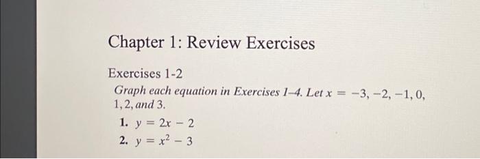 Solved Chapter 1: Review Exercises Exercises 1-2 Graph each | Chegg.com