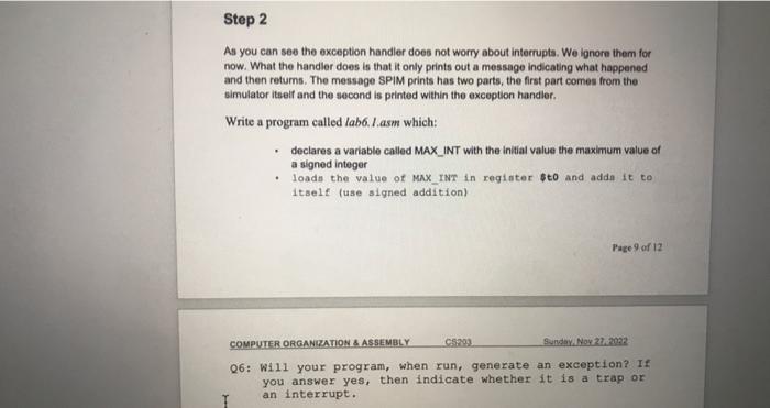 Solved As you can see the exception handler does not worry | Chegg.com