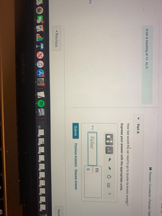 Solved u Review Constants Periodic Tabl A car is traveling | Chegg.com