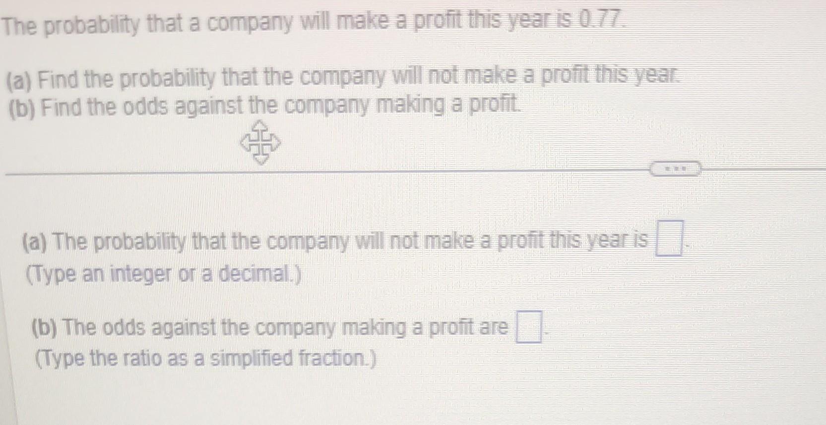 Solved The probability that a company will make a profit | Chegg.com