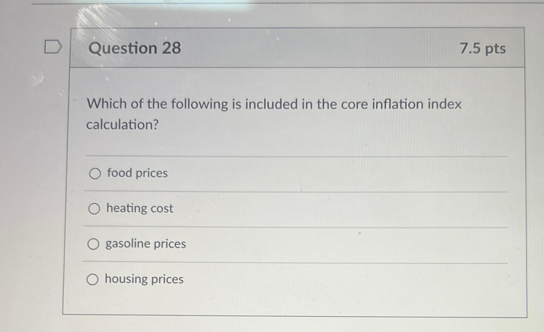 Solved Question 287.5ptsWhich of the following is included | Chegg.com