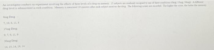 Solved findss within = ss between =dfwithin = df between =df | Chegg.com