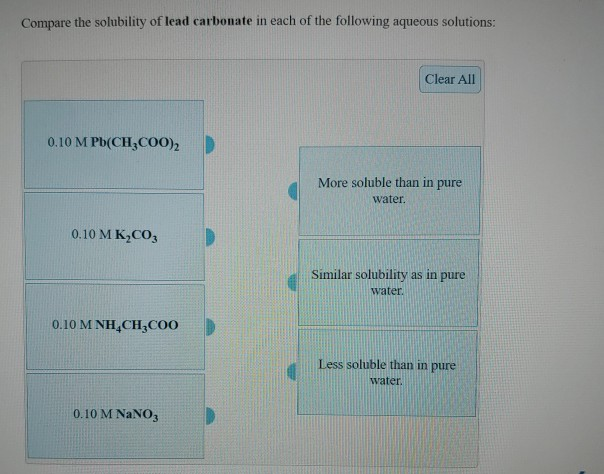 Solved Compare the solubility of silver chromate in each of | Chegg.com