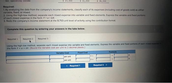 Solved Problem 6A-7 (Algo) Cost Behavior; High-Low Method; | Chegg.com