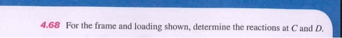 Solved 4.68 For the frame and loading shown, determine the | Chegg.com