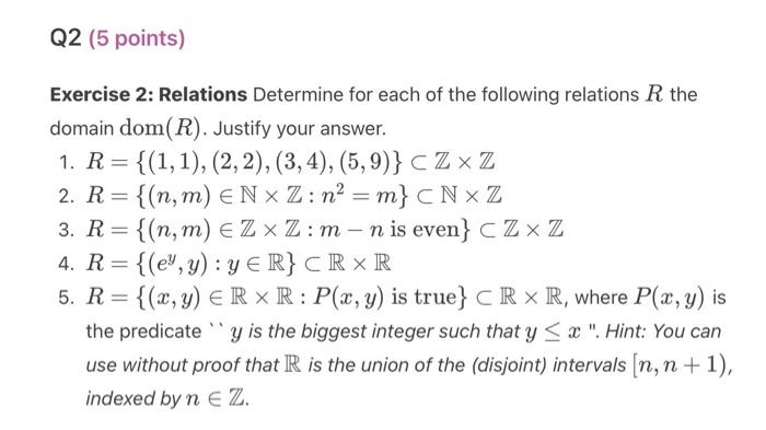Solved Exercise 3: Functions For each relation R from | Chegg.com