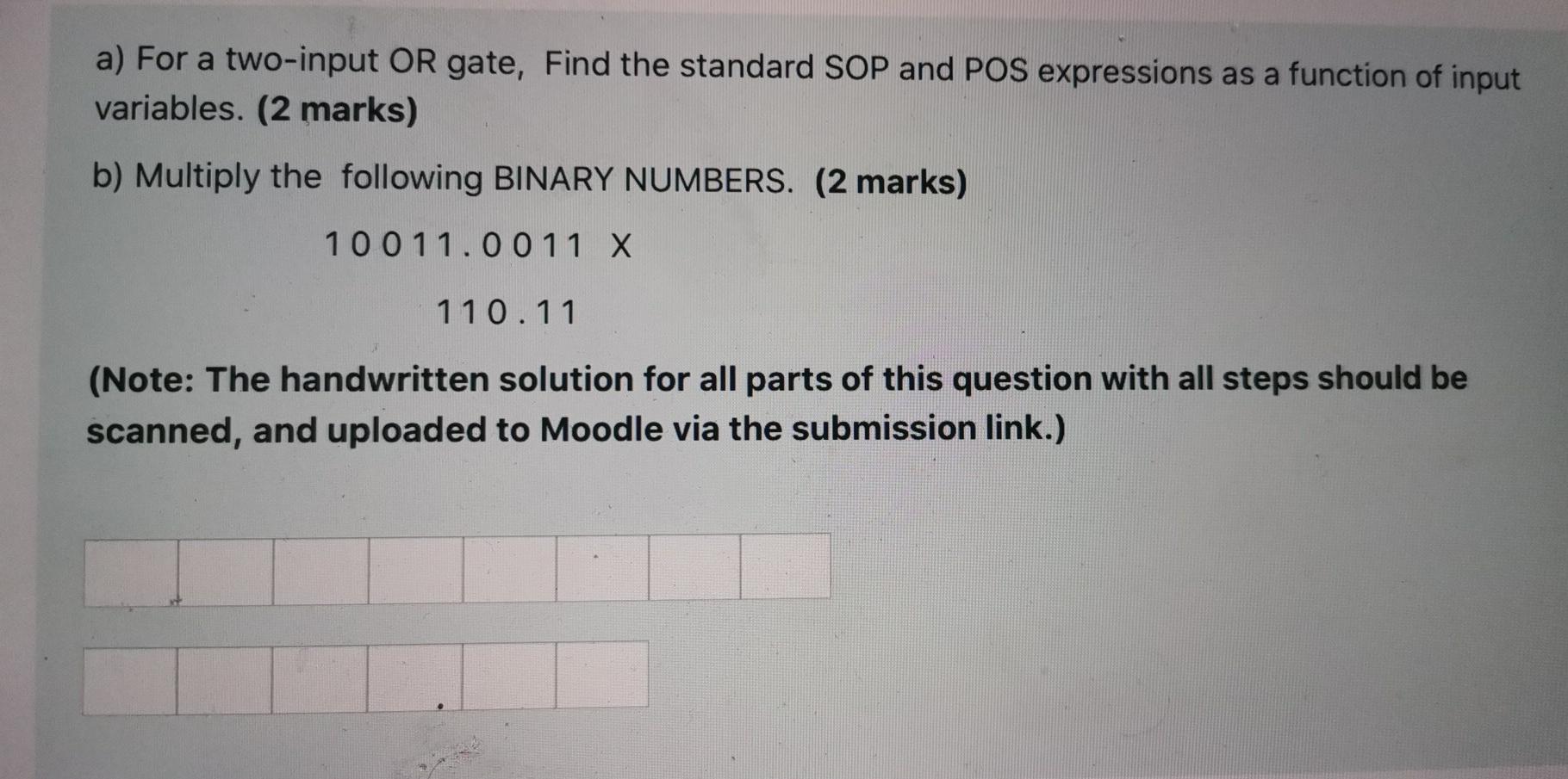 Solved a) For a two-input OR gate, Find the standard SOP and | Chegg.com