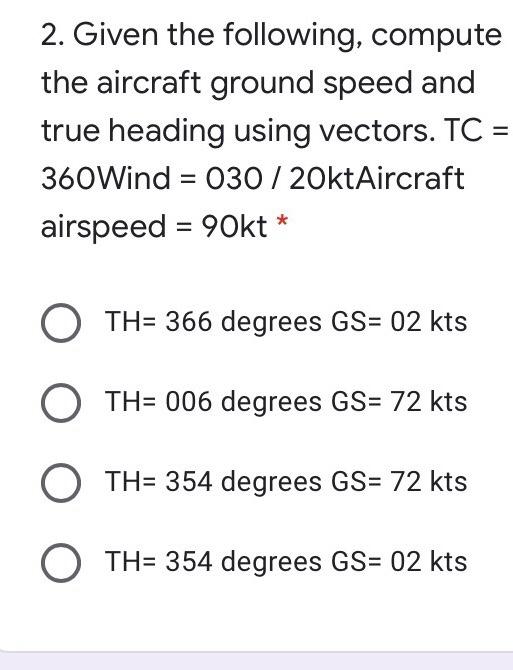 Solved 2. Given the following, compute the aircraft ground | Chegg.com