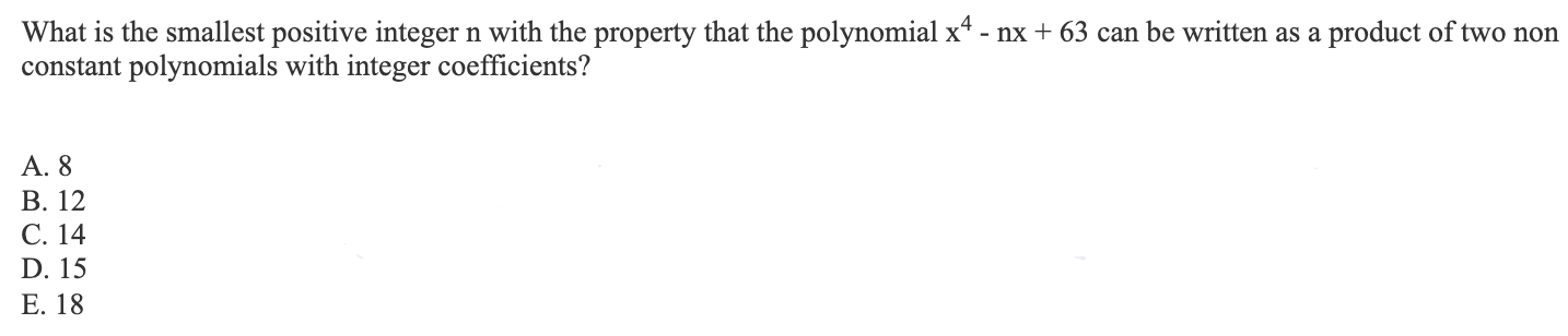 Solved What is the smallest positive integer n ﻿with the | Chegg.com
