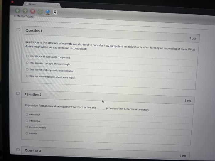Solved In addition to the attribute of warmth, we also tend | Chegg.com