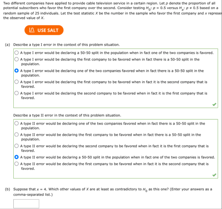 Solved Two different companies have applied to provide cable | Chegg.com