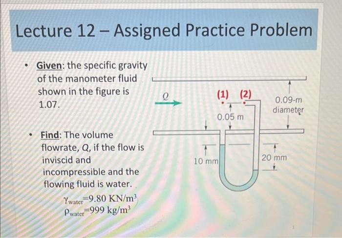 Solved Lecture 12 - Assigned Practice Problem • Given: the | Chegg.com