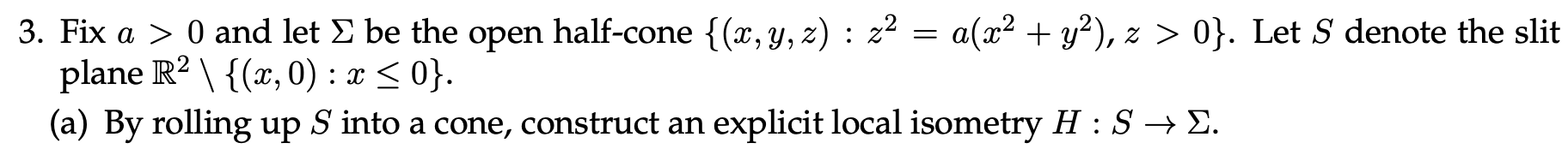 Solved Differential Geometry. Please do not use ChatGPT and | Chegg.com