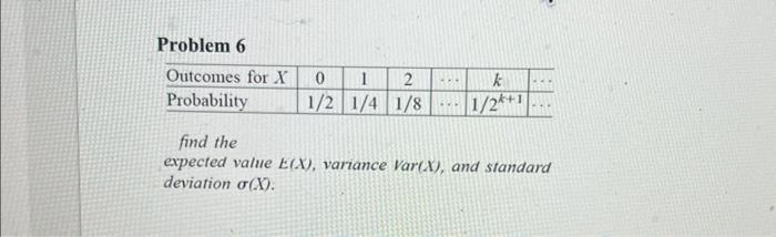 Solved find the expected value E(X), variance Var(X), and | Chegg.com