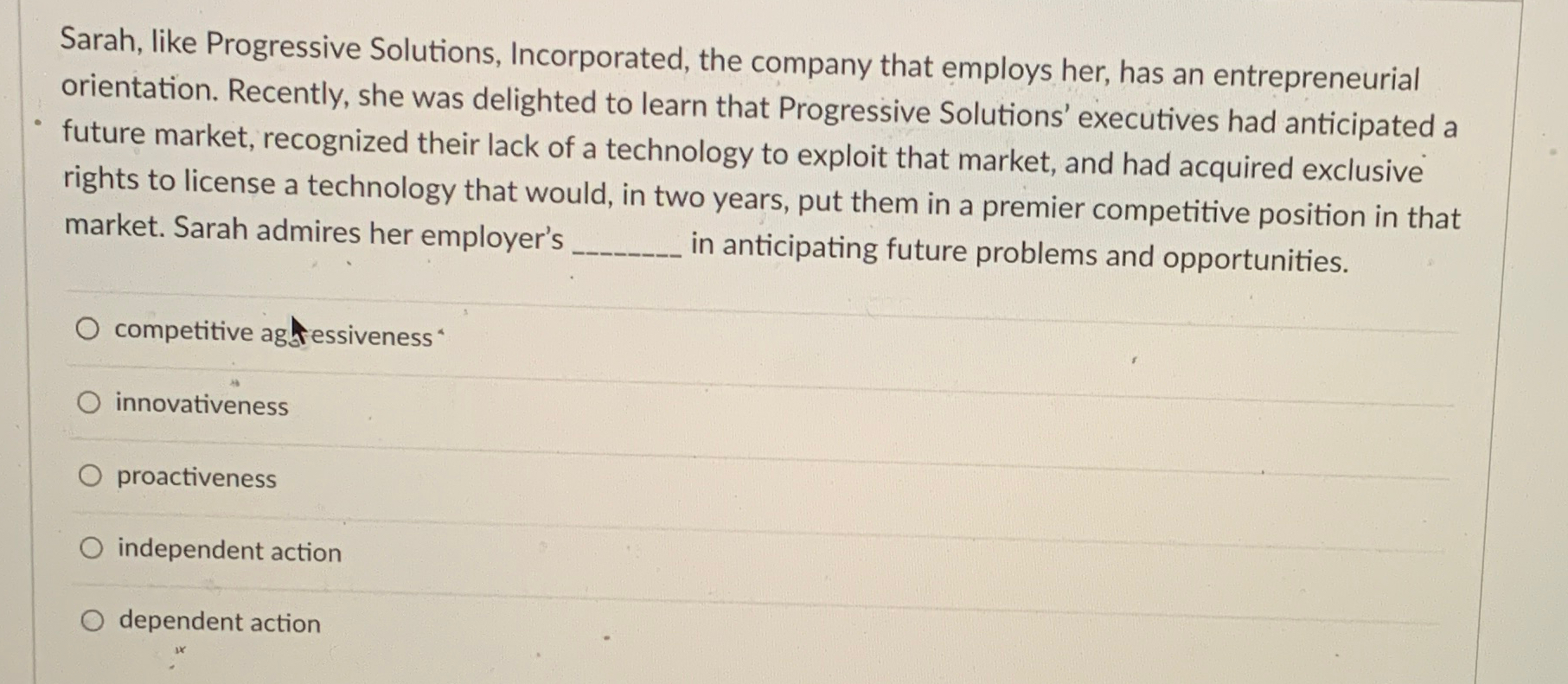Solved Sarah, like Progressive Solutions, Incorporated, the | Chegg.com